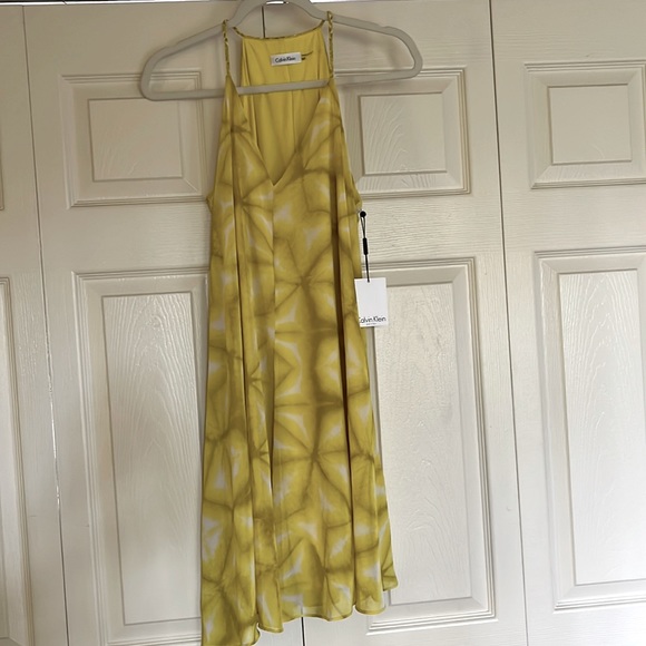 Calvin Klein | Dresses | Calvin Klein Citron Patterned Dress Mini ...